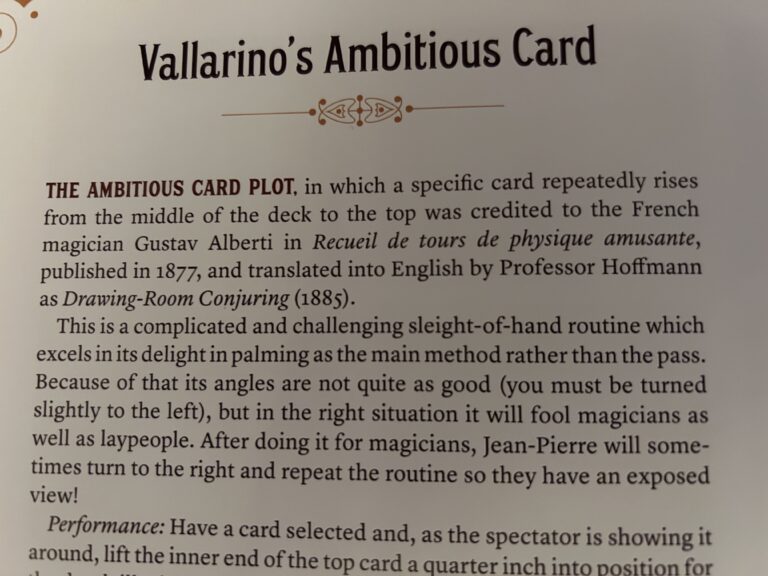 The First Ambitious Card – MagicShow.Tips