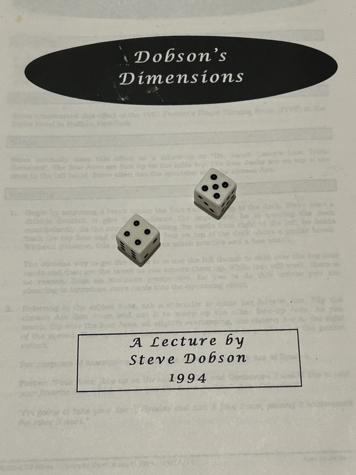 Dice Sequence – MagicShow.Tips