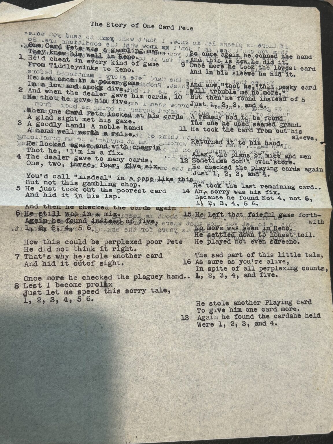 The Story of One Card Pete – Elmer Applegate – MagicShow.Tips